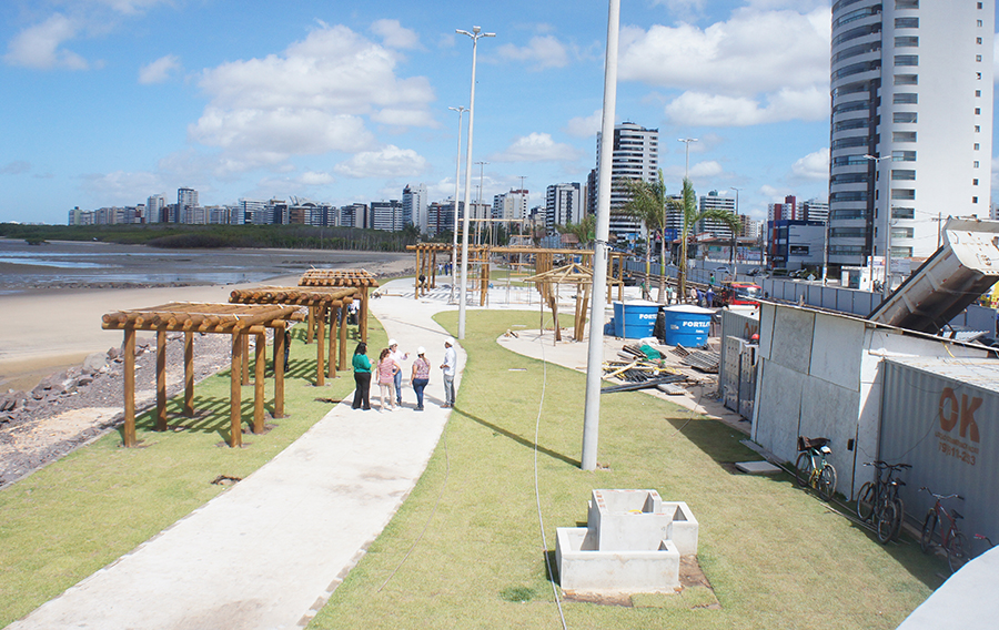 Praia Formosa já está com mais de 70% executada - Prefeitura de Aracaju